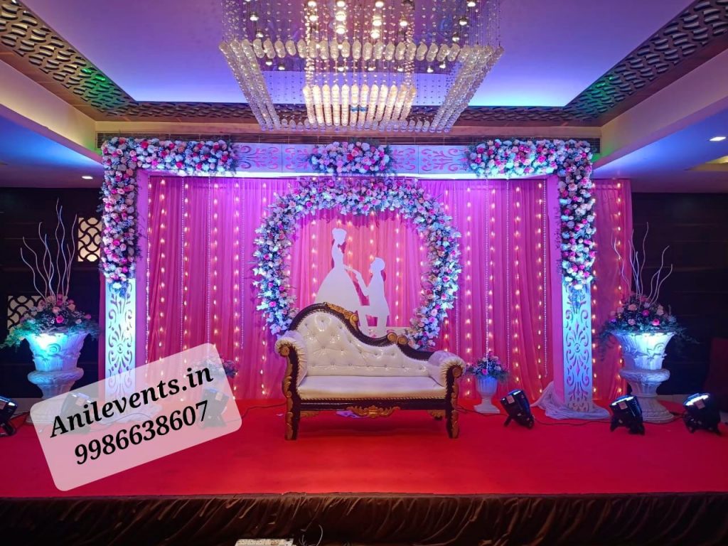 heart shape flower decoration for engagement – Anil Events Bangalore